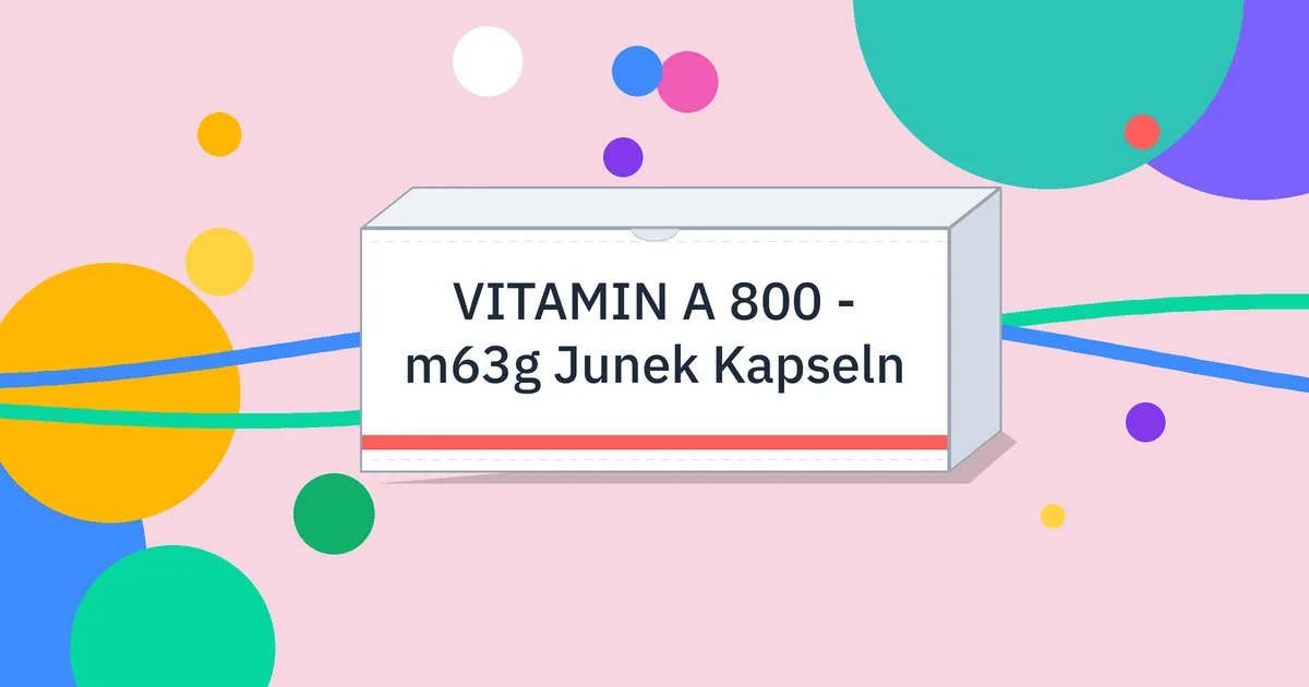 Symbolbild: Packung mit der Aufschrift VITAMIN A 800 -m63g Junek Kapseln (PZN 10052245) – Verfügbarkeit und Bezug in Apotheken in Frankfurt am Main