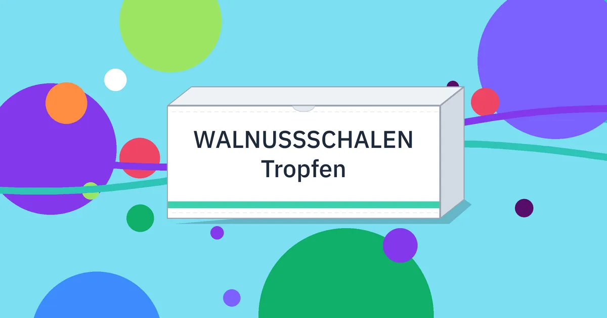 Symbolbild: Packung mit der Aufschrift WALNUSSSCHALEN Tropfen (PZN 19419109) – Verfügbarkeit und Bezug in Apotheken in Frankfurt am Main
