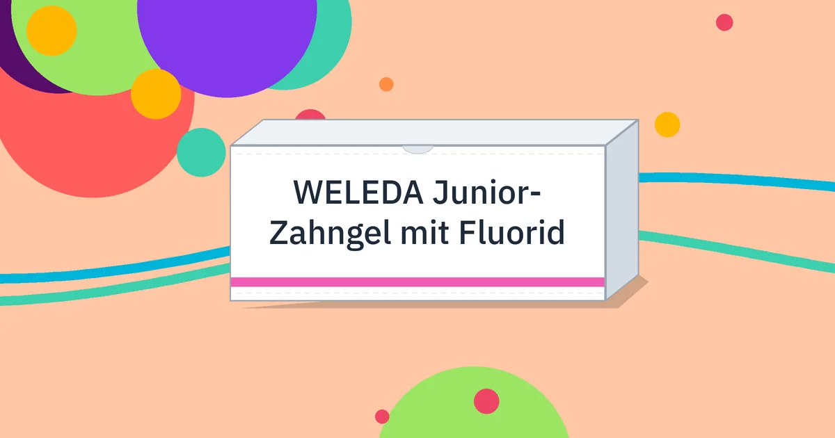 Symbolbild: Packung mit der Aufschrift WELEDA Junior-Zahngel mit Fluorid (PZN 19442261) – Verfügbarkeit und Bezug in Apotheken in Frankfurt am Main