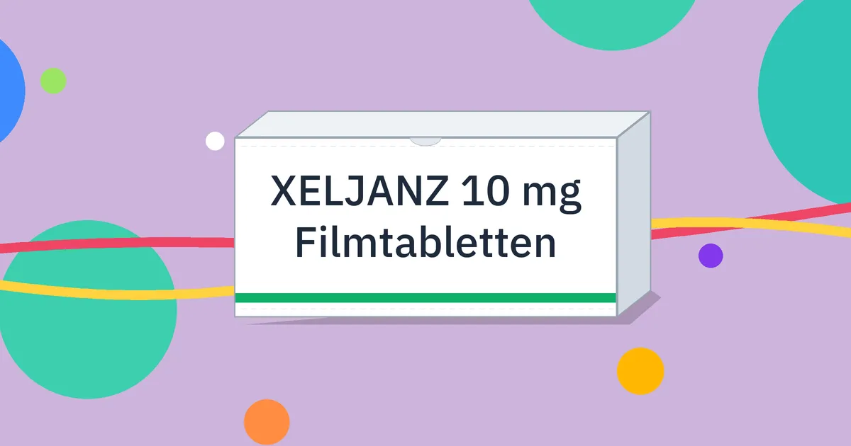 Symbolbild: Packung mit der Aufschrift XELJANZ 10 mg Filmtabletten (PZN 14155692) – Verfügbarkeit und Bezug in Apotheken in Frankfurt am Main