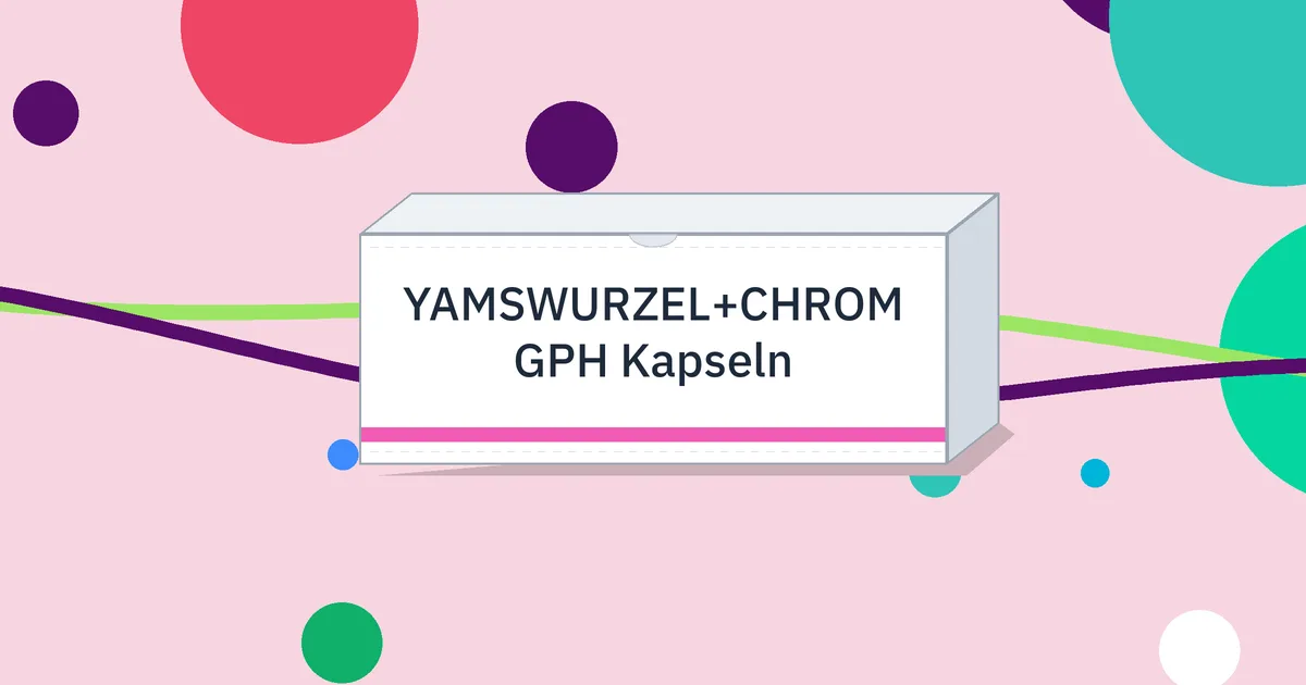 Symbolbild: Packung mit der Aufschrift YAMSWURZEL+CHROM GPH Kapseln (PZN 04699238) – Verfügbarkeit und Bezug in Apotheken in Frankfurt am Main