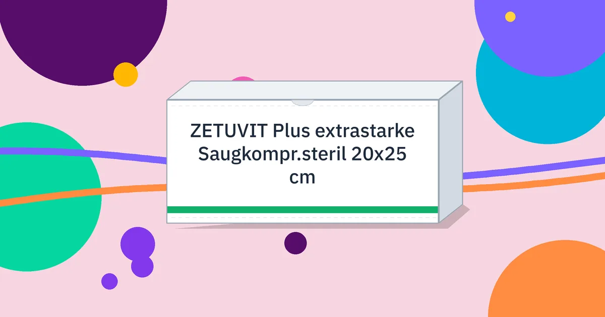 Symbolbild: Packung mit der Aufschrift ZETUVIT Plus extrastarke Saugkompr.steril 20x25 cm (PZN 19670708) – Verfügbarkeit und Bezug in Apotheken in Frankfurt am Main
