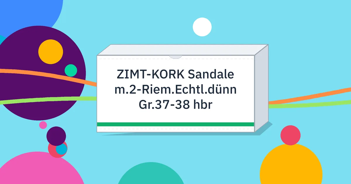 Symbolbild: Packung mit der Aufschrift ZIMT-KORK Sandale m.2-Riem.Echtl.dünn Gr.37-38 hbr (PZN 19729100) – Verfügbarkeit und Bezug in Apotheken in Frankfurt am Main