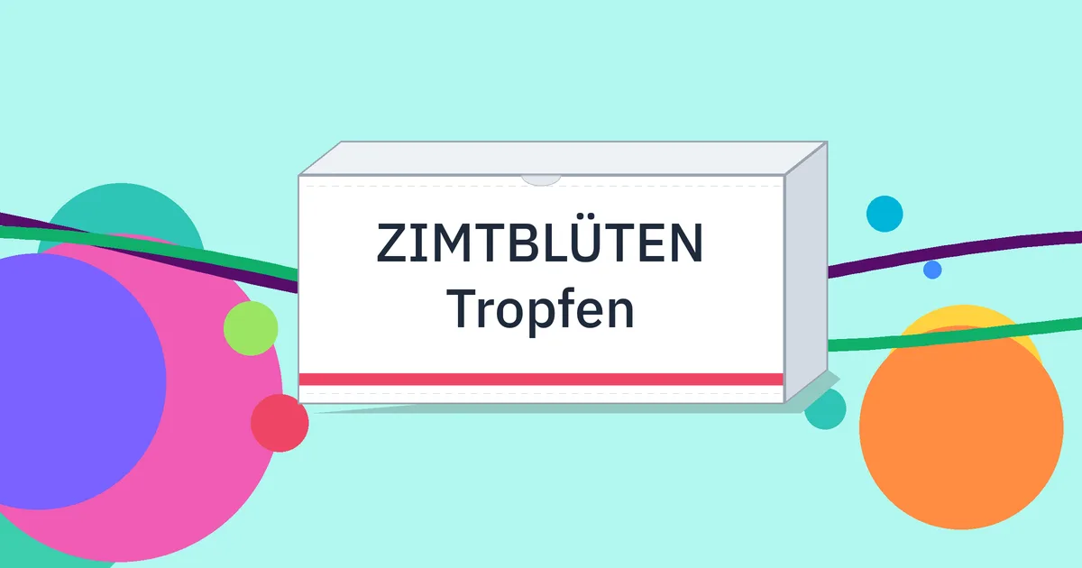 Symbolbild: Packung mit der Aufschrift ZIMTBLÜTEN Tropfen (PZN 17556196) – Verfügbarkeit und Bezug in Apotheken in Frankfurt am Main