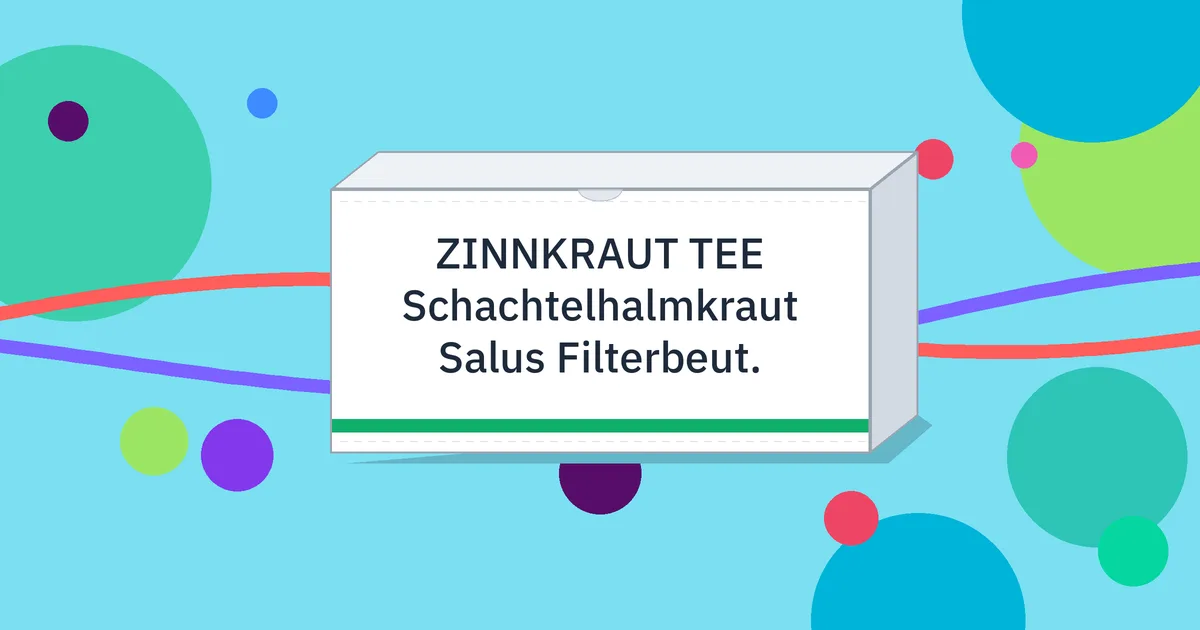 Symbolbild: Packung mit der Aufschrift ZINNKRAUT TEE Schachtelhalmkraut Salus Filterbeut. (PZN 02499831) – Verfügbarkeit und Bezug in Apotheken in Frankfurt am Main