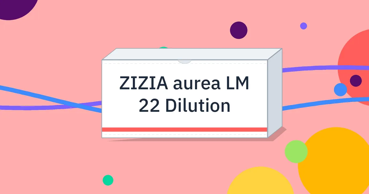 Symbolbild: Packung mit der Aufschrift ZIZIA aurea LM 22 Dilution (PZN 13303819) – Verfügbarkeit und Bezug in Apotheken in Frankfurt am Main