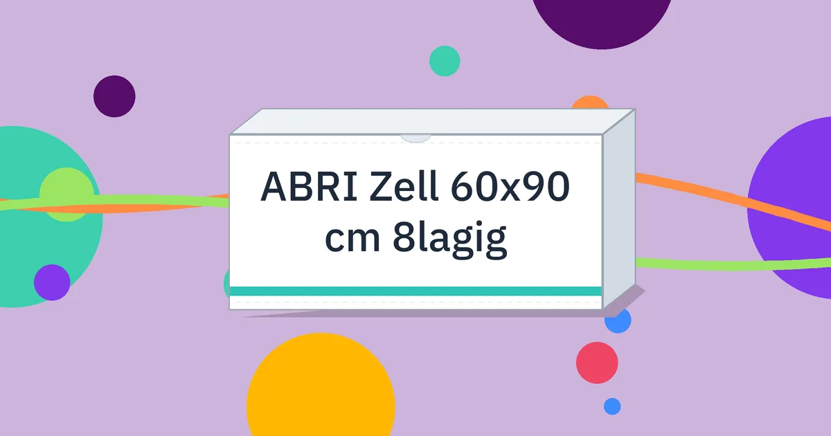 Symbolbild: Packung mit der Aufschrift ABRI Zell 60x90 cm 8lagig (PZN 09201705) – Verfügbarkeit und Bezug in Apotheken in Frankfurt am Main