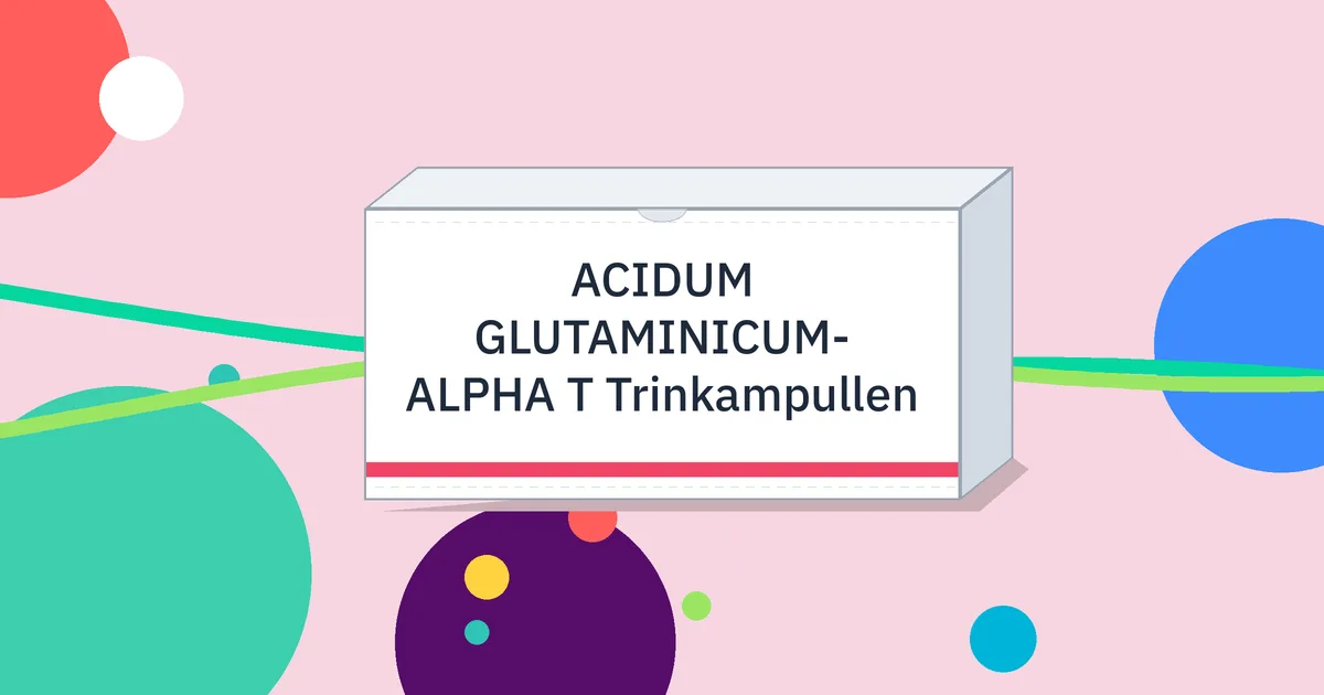 Symbolbild: Packung mit der Aufschrift ACIDUM GLUTAMINICUM-ALPHA T Trinkampullen (PZN 10220027) – Verfügbarkeit und Bezug in Apotheken in Frankfurt am Main