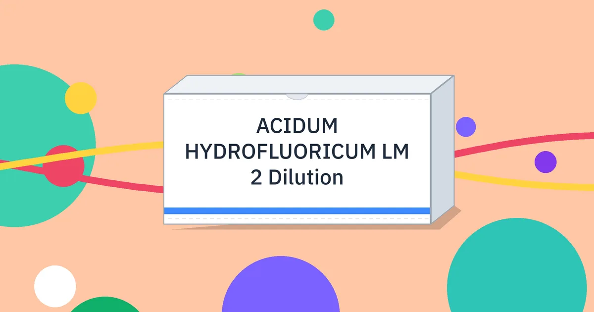 Symbolbild: Packung mit der Aufschrift ACIDUM HYDROFLUORICUM LM 2 Dilution (PZN 13500247) – Verfügbarkeit und Bezug in Apotheken in Frankfurt am Main