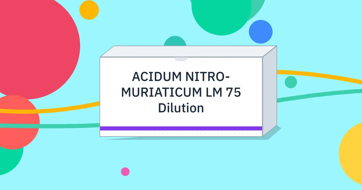 Symbolbild: Packung mit der Aufschrift ACIDUM NITRO-MURIATICUM LM 75 Dilution (PZN 13280679) – Verfügbarkeit und Bezug in Apotheken in Frankfurt am Main