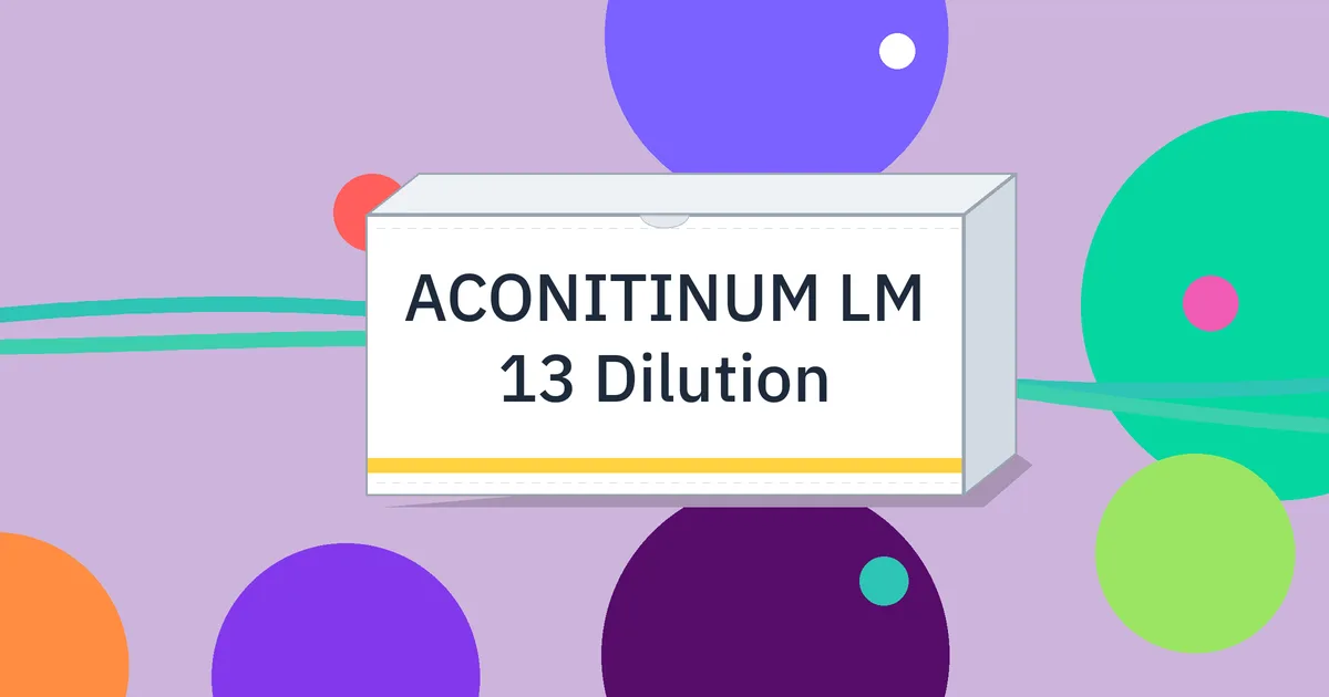 Symbolbild: Packung mit der Aufschrift ACONITINUM LM 13 Dilution (PZN 13289663) – Verfügbarkeit und Bezug in Apotheken in Frankfurt am Main