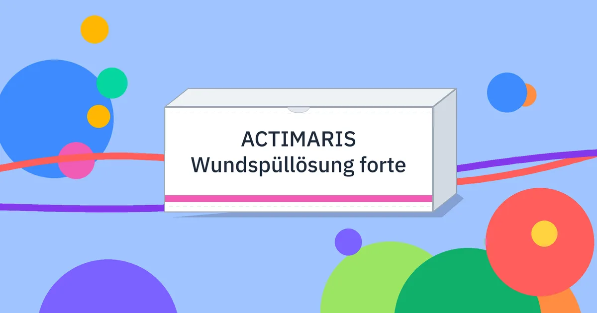 Symbolbild: Packung mit der Aufschrift ACTIMARIS Wundspüllösung forte (PZN 14368927) – Verfügbarkeit und Bezug in Apotheken in Frankfurt am Main