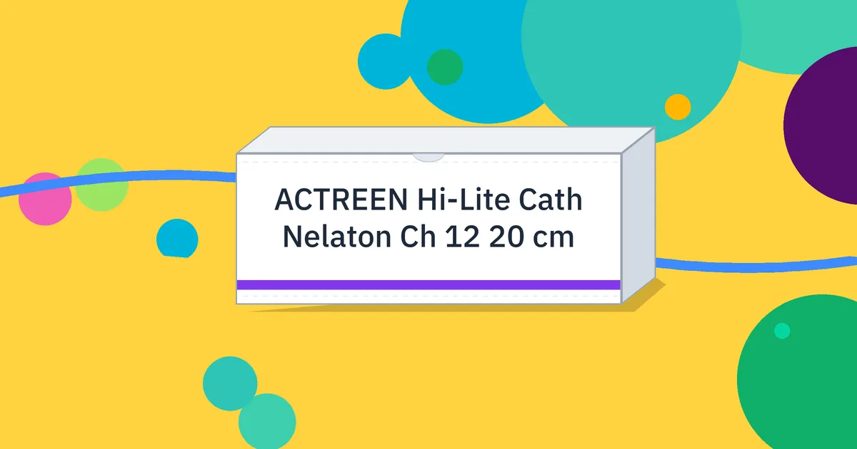 Symbolbild: Packung mit der Aufschrift ACTREEN Hi-Lite Cath Nelaton Ch 12 20 cm (PZN 09949361) – Verfügbarkeit und Bezug in Apotheken in Frankfurt am Main