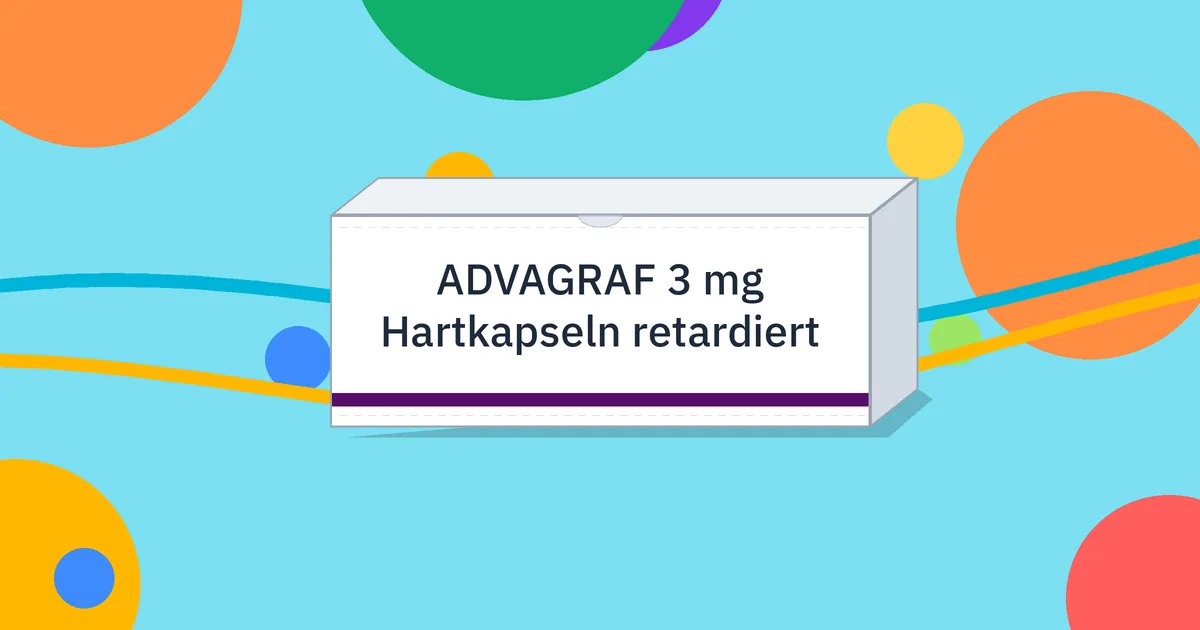 Symbolbild: Packung mit der Aufschrift ADVAGRAF 3 mg Hartkapseln retardiert (PZN 11151475) – Verfügbarkeit und Bezug in Apotheken in Frankfurt am Main