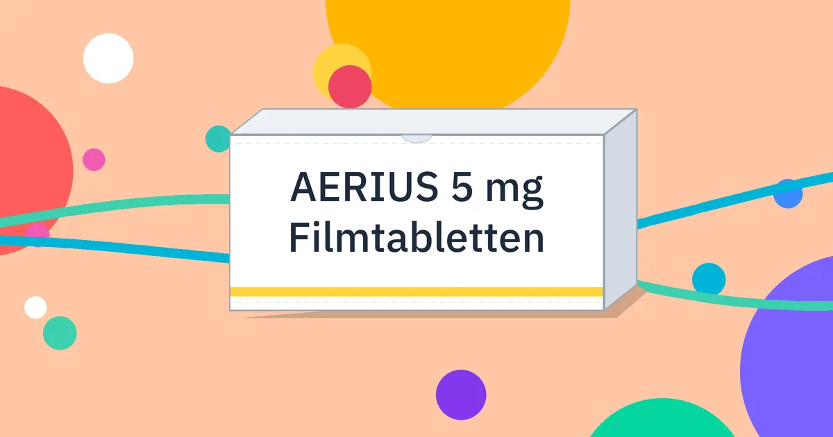 Symbolbild: Packung mit der Aufschrift AERIUS 5 mg Filmtabletten (PZN 01540187) – Verfügbarkeit und Bezug in Apotheken in Frankfurt am Main