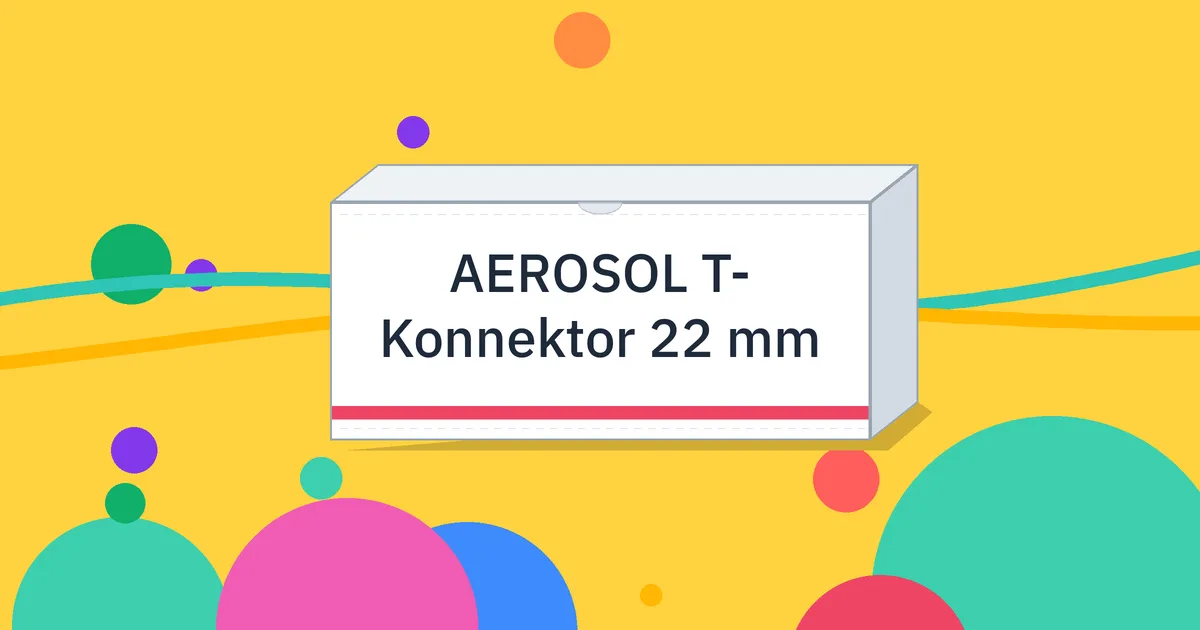 Symbolbild: Packung mit der Aufschrift AEROSOL T-Konnektor 22 mm (PZN 20205514) – Verfügbarkeit und Bezug in Apotheken in Frankfurt am Main