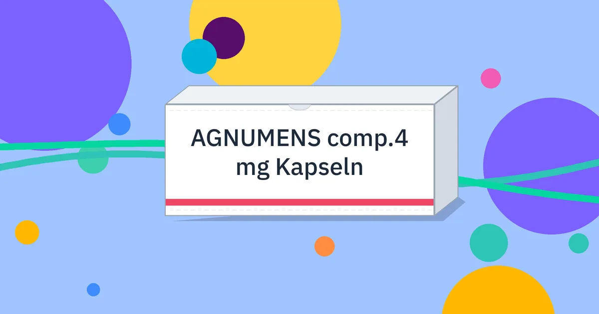 Symbolbild: Packung mit der Aufschrift AGNUMENS comp.4 mg Kapseln (PZN 19808153) – Verfügbarkeit und Bezug in Apotheken in Frankfurt am Main