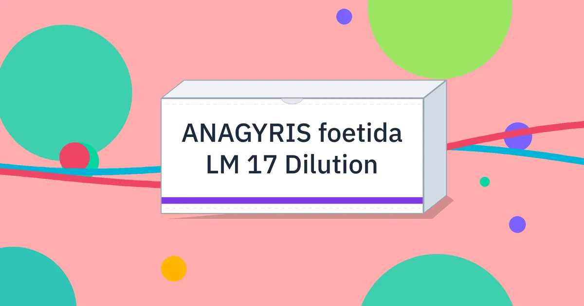 Symbolbild: Packung mit der Aufschrift ANAGYRIS foetida LM 17 Dilution (PZN 13328392) – Verfügbarkeit und Bezug in Apotheken in Frankfurt am Main