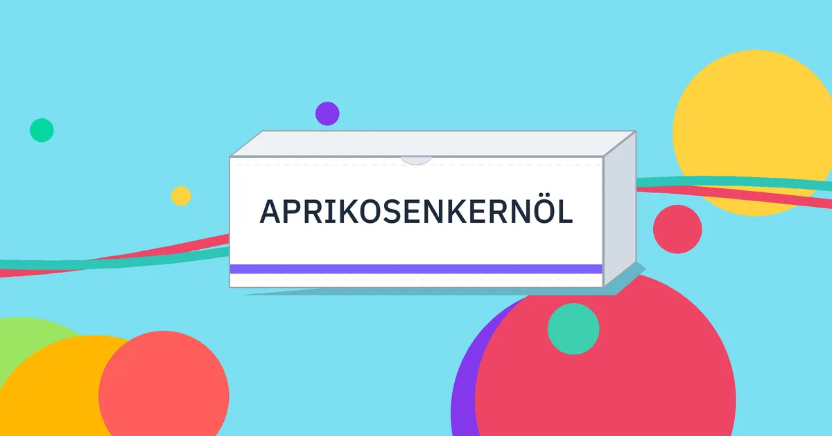 Symbolbild: Packung mit der Aufschrift APRIKOSENKERNÖL (PZN 18855044) – Verfügbarkeit und Bezug in Apotheken in Frankfurt am Main
