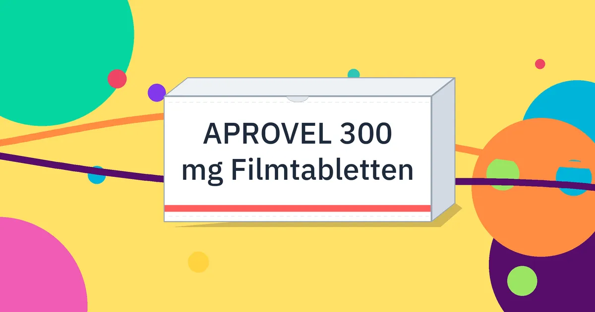 Symbolbild: Packung mit der Aufschrift APROVEL 300 mg Filmtabletten (PZN 05548895) – Verfügbarkeit und Bezug in Apotheken in Frankfurt am Main