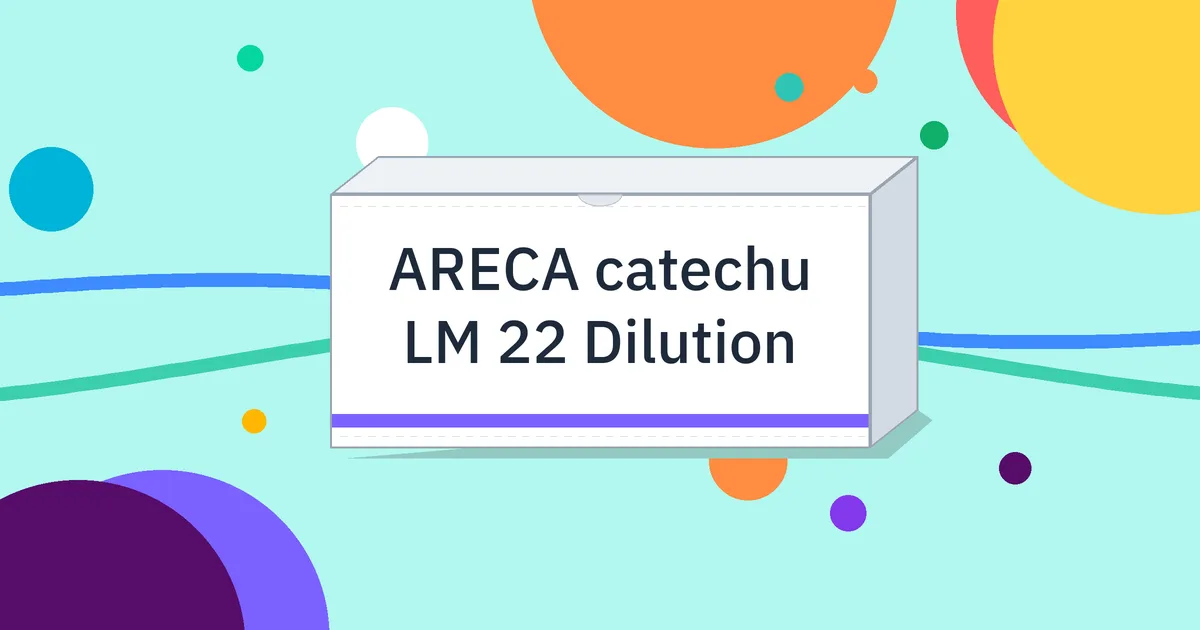 Symbolbild: Packung mit der Aufschrift ARECA catechu LM 22 Dilution (PZN 13388827) – Verfügbarkeit und Bezug in Apotheken in Frankfurt am Main