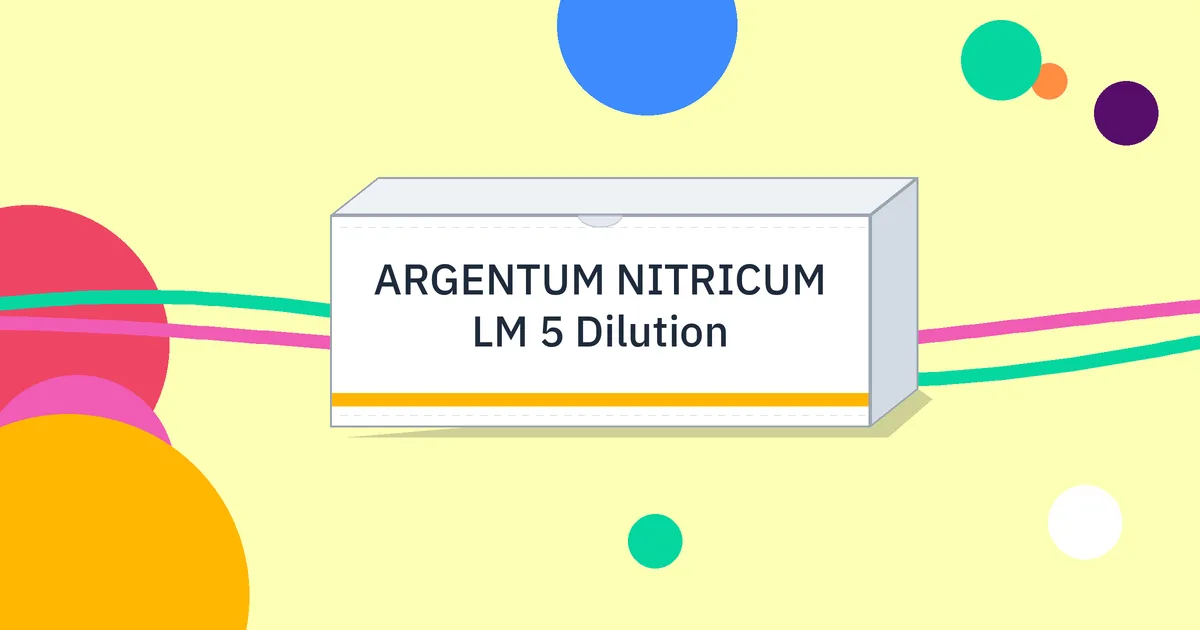 Symbolbild: Packung mit der Aufschrift ARGENTUM NITRICUM LM 5 Dilution (PZN 12768605) – Verfügbarkeit und Bezug in Apotheken in Frankfurt am Main