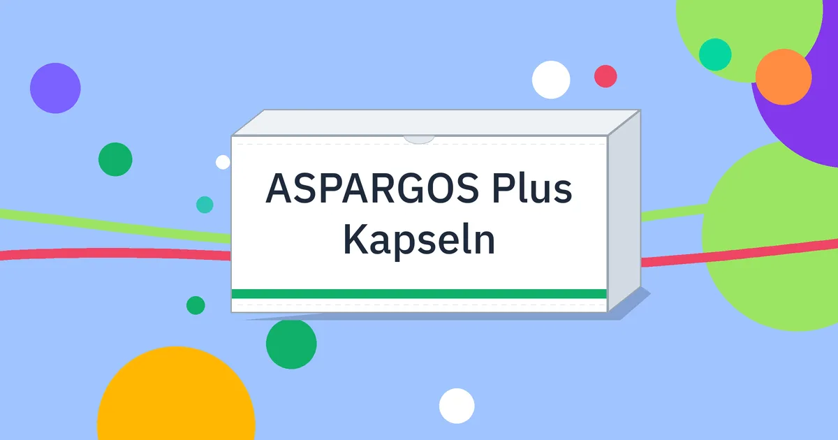 Symbolbild: Packung mit der Aufschrift ASPARGOS Plus Kapseln (PZN 02222532) – Verfügbarkeit und Bezug in Apotheken in Frankfurt am Main