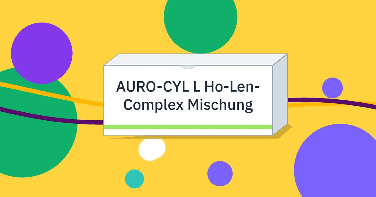 Symbolbild: Packung mit der Aufschrift AURO-CYL L Ho-Len-Complex Mischung (PZN 09706196) – Verfügbarkeit und Bezug in Apotheken in Frankfurt am Main