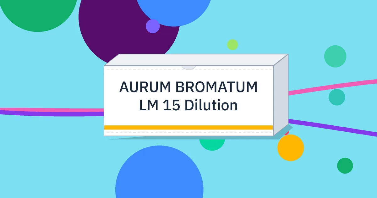 Symbolbild: Packung mit der Aufschrift AURUM BROMATUM LM 15 Dilution (PZN 12783817) – Verfügbarkeit und Bezug in Apotheken in Frankfurt am Main
