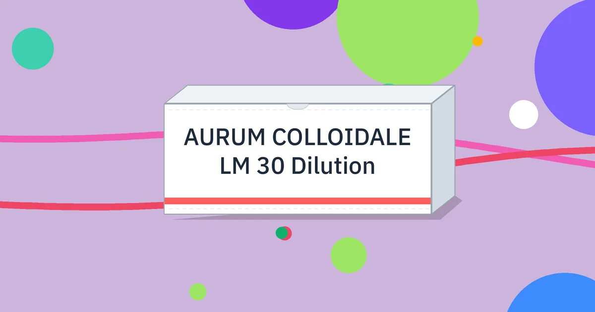 Symbolbild: Packung mit der Aufschrift AURUM COLLOIDALE LM 30 Dilution (PZN 12784449) – Verfügbarkeit und Bezug in Apotheken in Frankfurt am Main