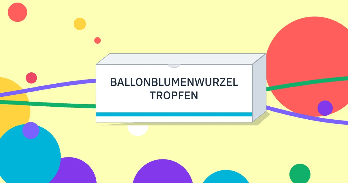 Symbolbild: Packung mit der Aufschrift BALLONBLUMENWURZEL TROPFEN (PZN 14128123) – Verfügbarkeit und Bezug in Apotheken in Frankfurt am Main