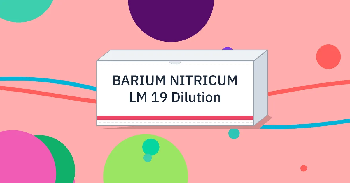 Symbolbild: Packung mit der Aufschrift BARIUM NITRICUM LM 19 Dilution (PZN 13377634) – Verfügbarkeit und Bezug in Apotheken in Frankfurt am Main