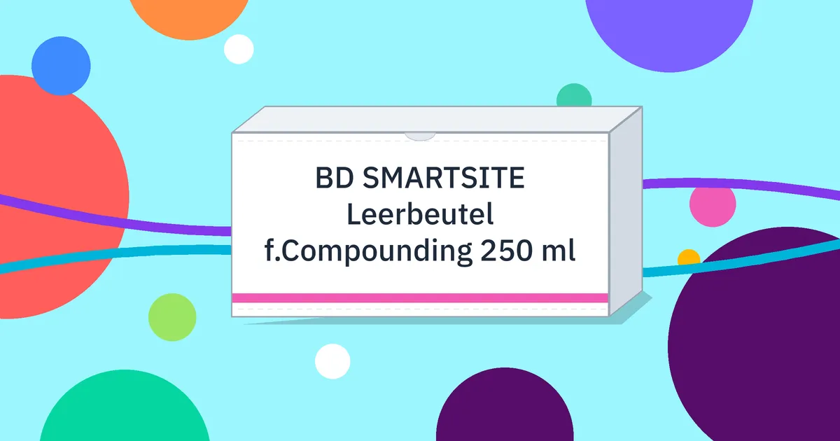 Symbolbild: Packung mit der Aufschrift BD SMARTSITE Leerbeutel f.Compounding 250 ml (PZN 19524622) – Verfügbarkeit und Bezug in Apotheken in Frankfurt am Main