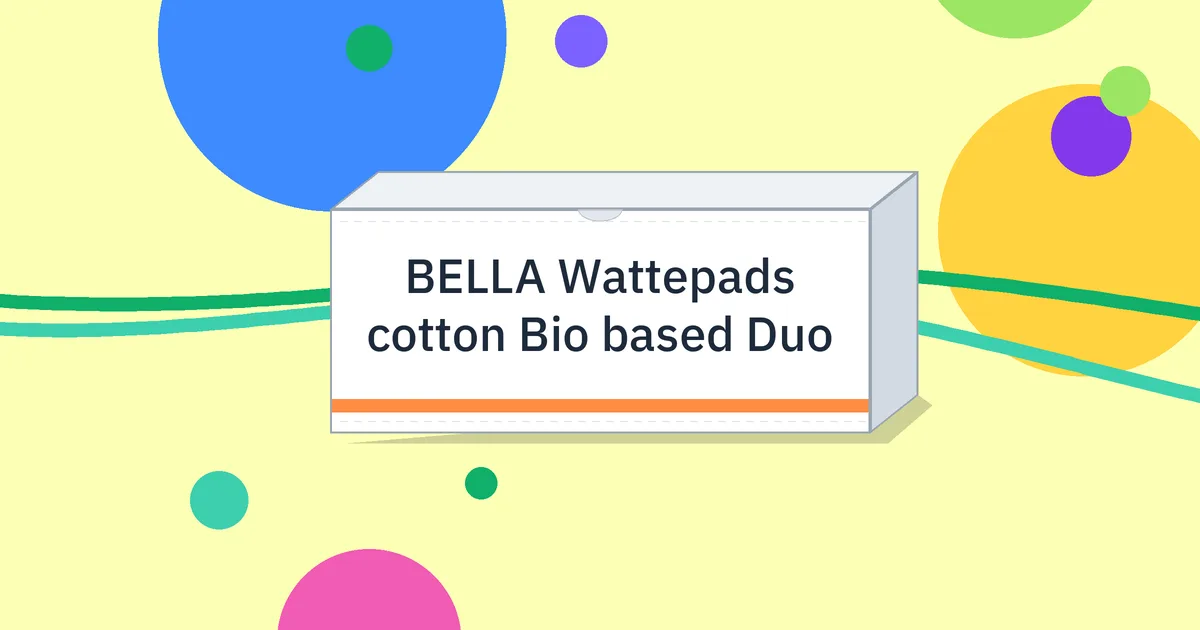 Symbolbild: Packung mit der Aufschrift BELLA Wattepads cotton Bio based Duo (PZN 19223257) – Verfügbarkeit und Bezug in Apotheken in Frankfurt am Main