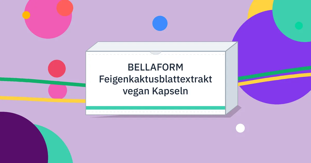 Symbolbild: Packung mit der Aufschrift BELLAFORM Feigenkaktusblattextrakt vegan Kapseln (PZN 16882568) – Verfügbarkeit und Bezug in Apotheken in Frankfurt am Main