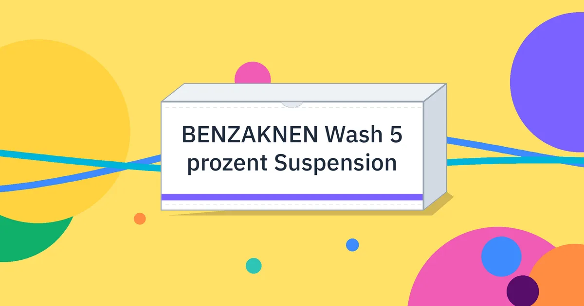 Symbolbild: Packung mit der Aufschrift BENZAKNEN Wash 5 prozent Suspension (PZN 09206275) – Verfügbarkeit und Bezug in Apotheken in Frankfurt am Main