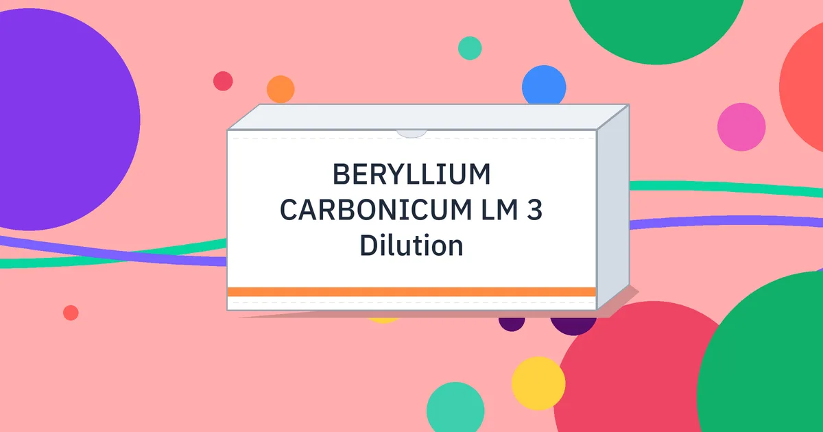 Symbolbild: Packung mit der Aufschrift BERYLLIUM CARBONICUM LM 3 Dilution (PZN 13383913) – Verfügbarkeit und Bezug in Apotheken in Frankfurt am Main