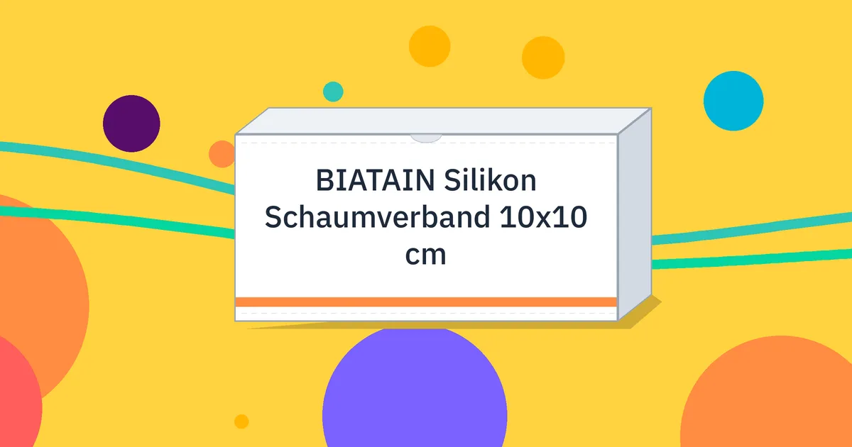 Symbolbild: Packung mit der Aufschrift BIATAIN Silikon Schaumverband 10x10 cm (PZN 09731337) – Verfügbarkeit und Bezug in Apotheken in Frankfurt am Main
