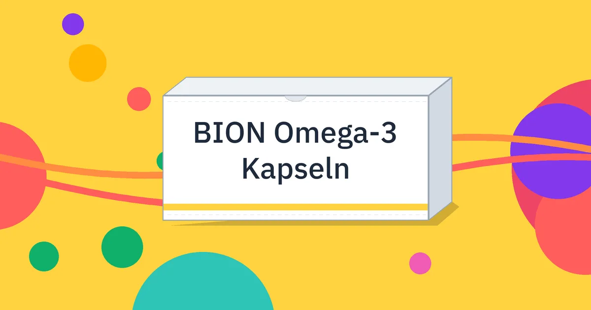 Symbolbild: Packung mit der Aufschrift BION Omega-3 Kapseln (PZN 19430298) – Verfügbarkeit und Bezug in Apotheken in Frankfurt am Main