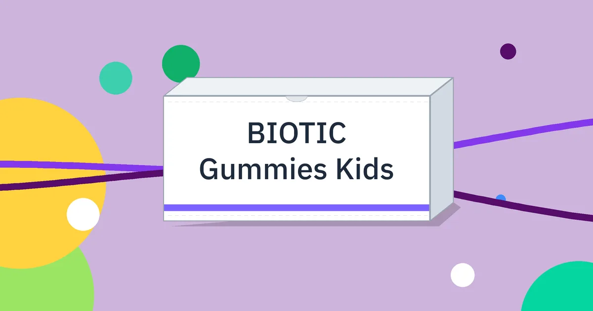 Symbolbild: Packung mit der Aufschrift BIOTIC Gummies Kids (PZN 20363182) – Verfügbarkeit und Bezug in Apotheken in Frankfurt am Main