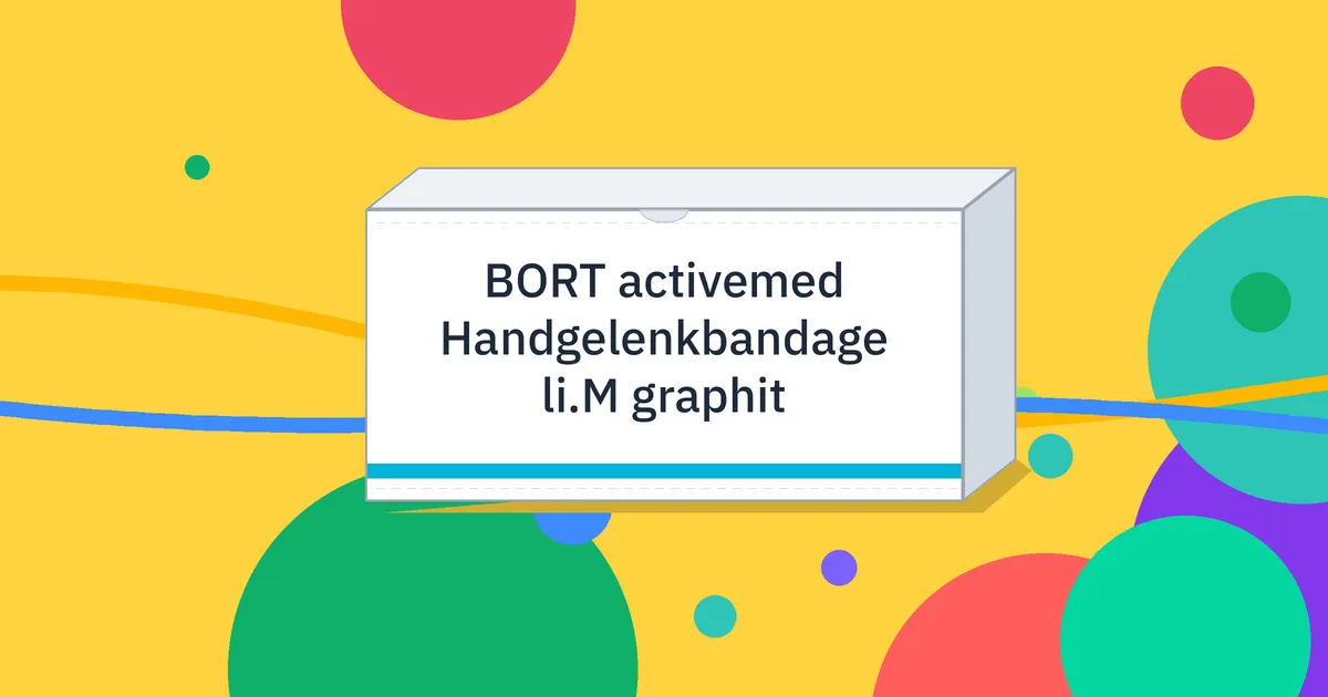 Symbolbild: Packung mit der Aufschrift BORT activemed Handgelenkbandage li.M graphit (PZN 17582041) – Verfügbarkeit und Bezug in Apotheken in Frankfurt am Main