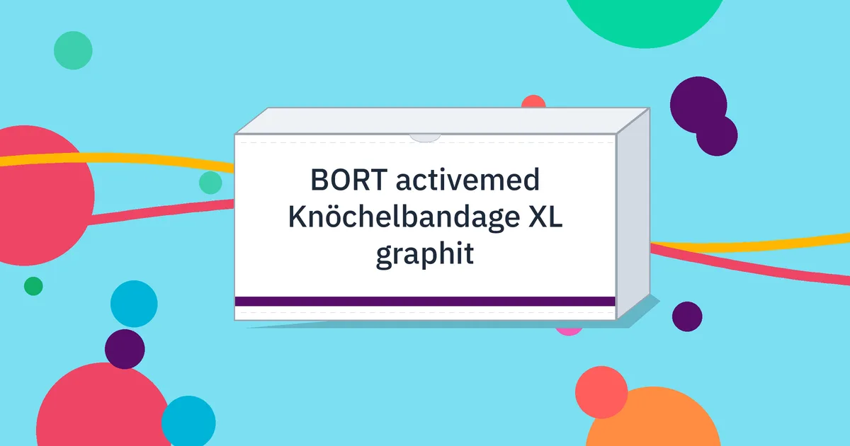Symbolbild: Packung mit der Aufschrift BORT activemed Knöchelbandage XL graphit (PZN 17582319) – Verfügbarkeit und Bezug in Apotheken in Frankfurt am Main