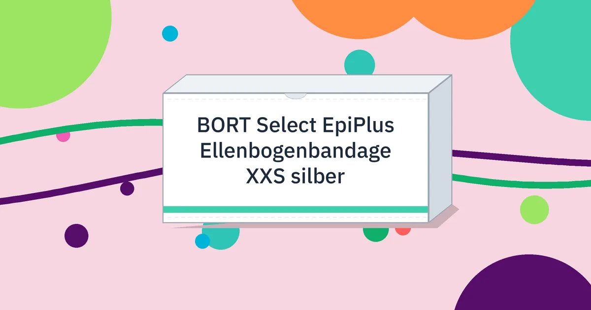 Symbolbild: Packung mit der Aufschrift BORT Select EpiPlus Ellenbogenbandage XXS silber (PZN 06836900) – Verfügbarkeit und Bezug in Apotheken in Frankfurt am Main