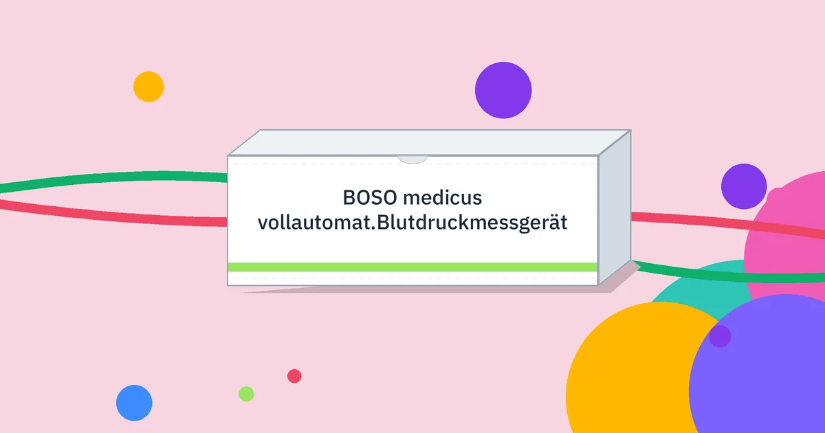 Symbolbild: Packung mit der Aufschrift BOSO medicus vollautomat.Blutdruckmessgerät (PZN 07365845) – Verfügbarkeit und Bezug in Apotheken in Frankfurt am Main
