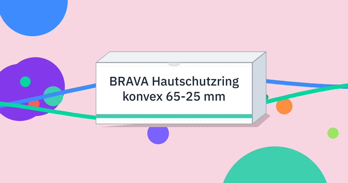 Symbolbild: Packung mit der Aufschrift BRAVA Hautschutzring konvex 65-25 mm (PZN 18224088) – Verfügbarkeit und Bezug in Apotheken in Frankfurt am Main