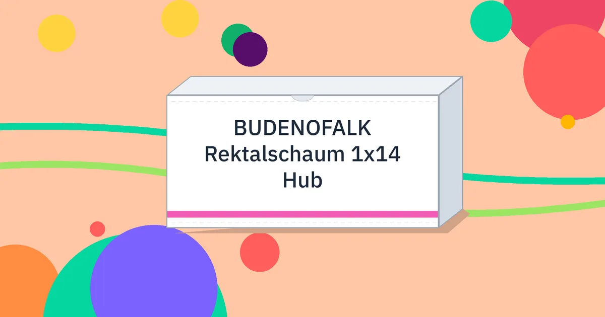 Symbolbild: Packung mit der Aufschrift BUDENOFALK Rektalschaum 1x14 Hub (PZN 19753334) – Verfügbarkeit und Bezug in Apotheken in Frankfurt am Main