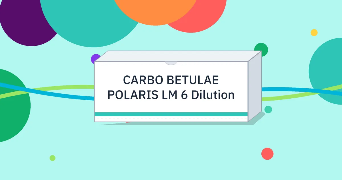 Symbolbild: Packung mit der Aufschrift CARBO BETULAE POLARIS LM 6 Dilution (PZN 13764130) – Verfügbarkeit und Bezug in Apotheken in Frankfurt am Main