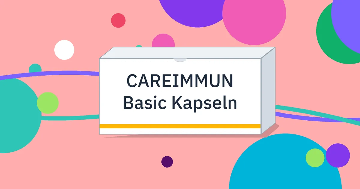 Symbolbild: Packung mit der Aufschrift CAREIMMUN Basic Kapseln (PZN 04472434) – Verfügbarkeit und Bezug in Apotheken in Frankfurt am Main