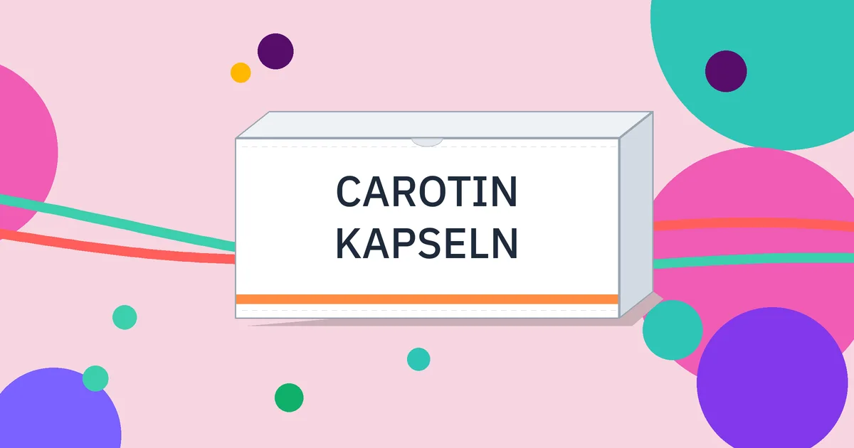 Symbolbild: Packung mit der Aufschrift CAROTIN KAPSELN (PZN 03562158) – Verfügbarkeit und Bezug in Apotheken in Frankfurt am Main