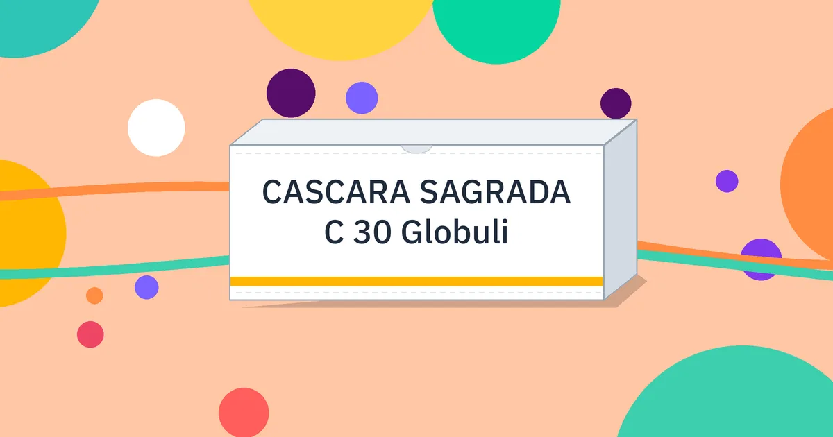 Symbolbild: Packung mit der Aufschrift CASCARA SAGRADA C 30 Globuli (PZN 16689908) – Verfügbarkeit und Bezug in Apotheken in Frankfurt am Main